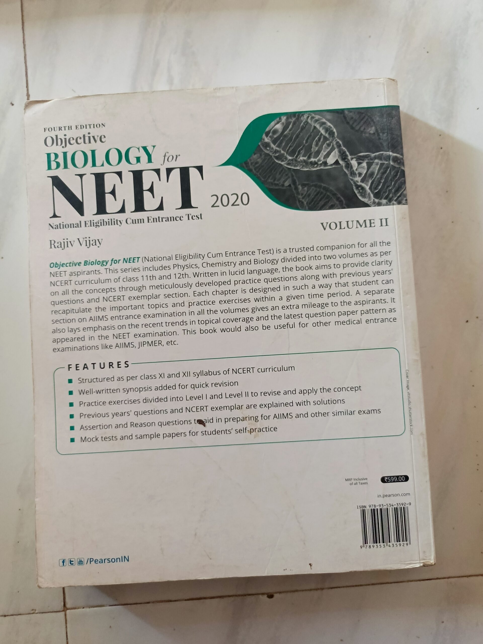 Buy PEARSON NEET BIOLOGY | BookFlow