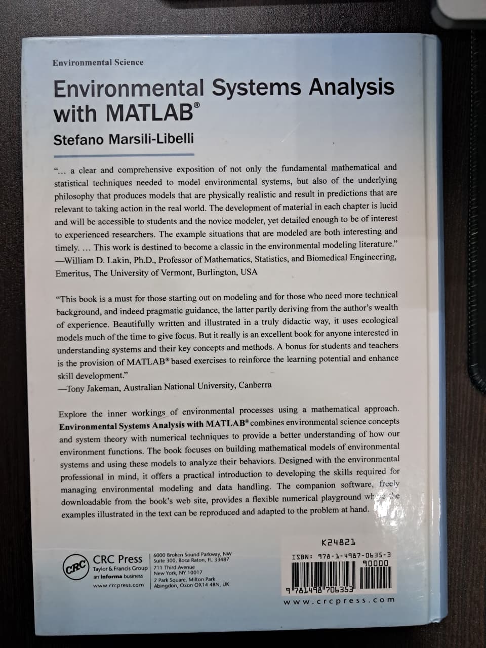 Buy Environmental Systems Analysis With MATLAB | BookFlow